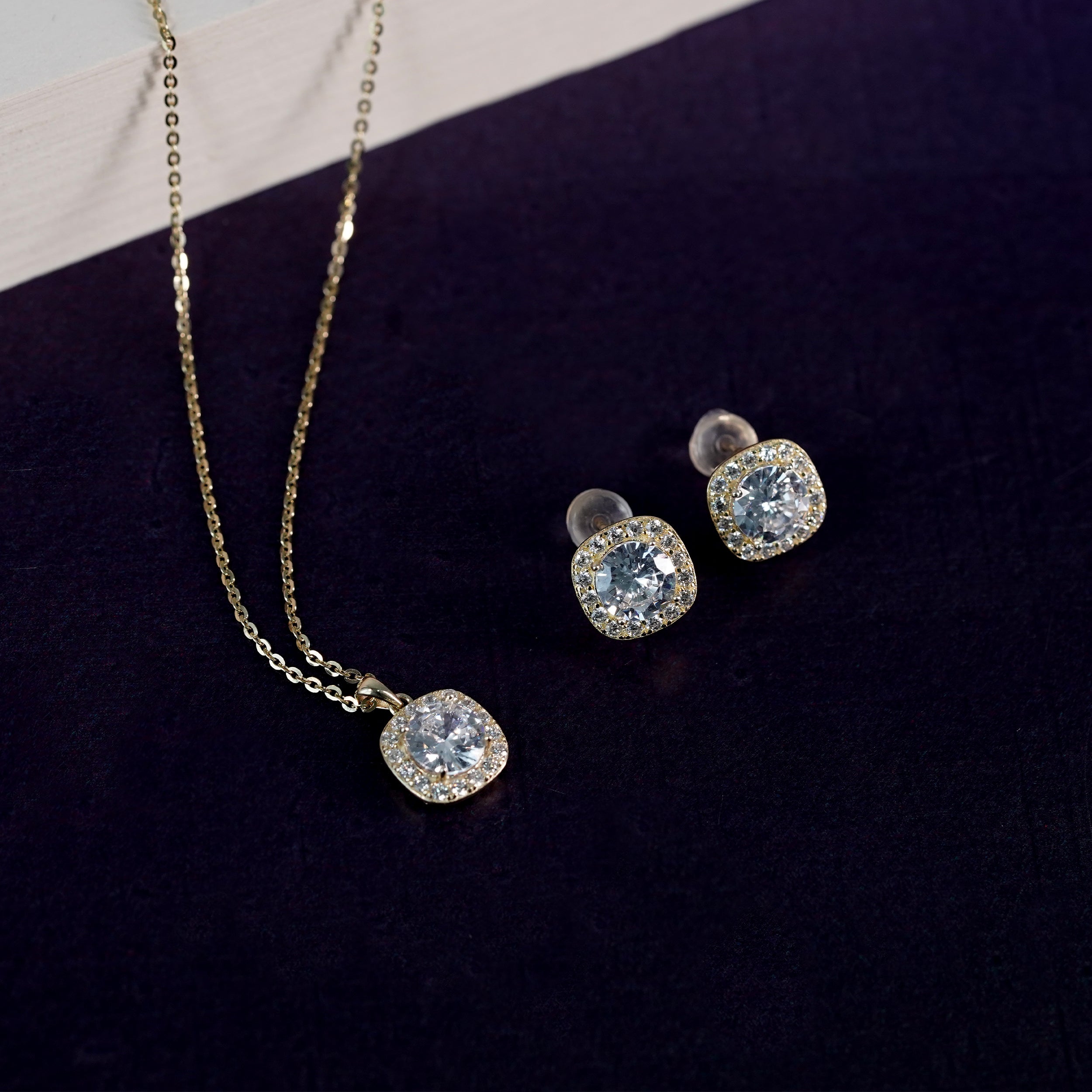 Classic Cushion Cut Sparkle Set – Minous Jewellery